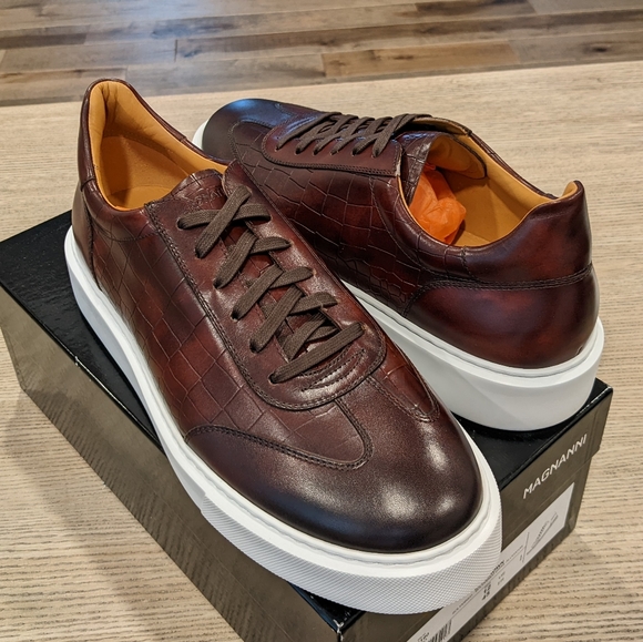 Magnanni | Shoes | Mens Magnanni Mino Alligator Print Leather Sneakers ...